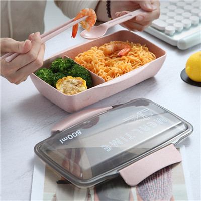 Food grade wheat plastic student portable lunch box | plastic plates ...