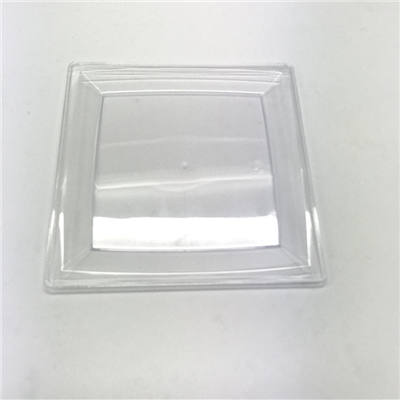 Single use clear disposable square plastic plates
